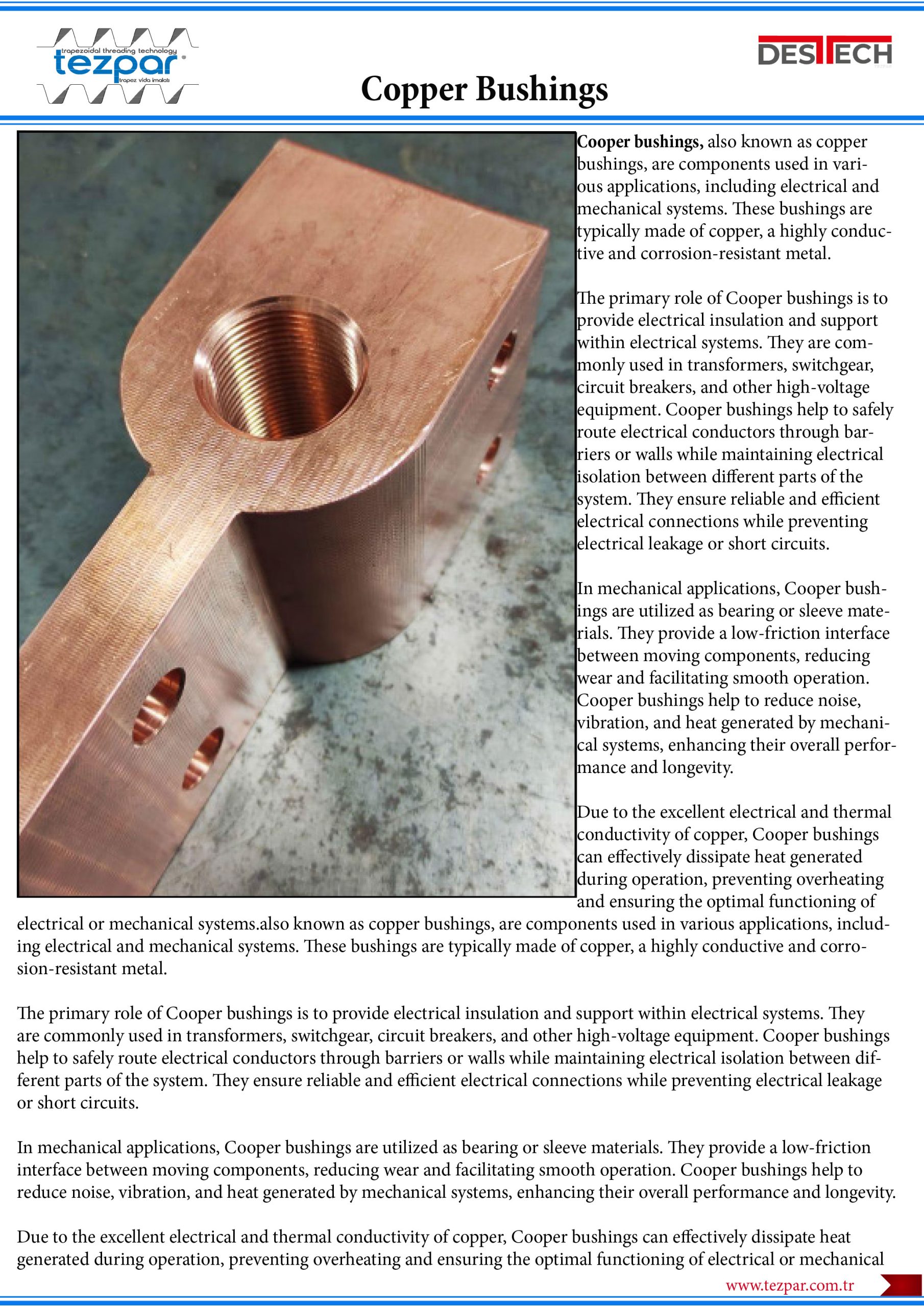 Bushing Bars - Tezpar Linear